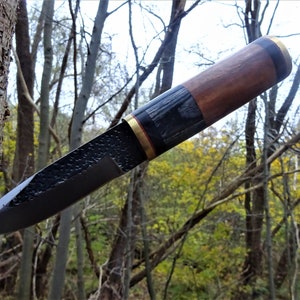 Wikinger Messer mit scharfer Klinge und mehrfarbigem Griff -23cm- mit ...