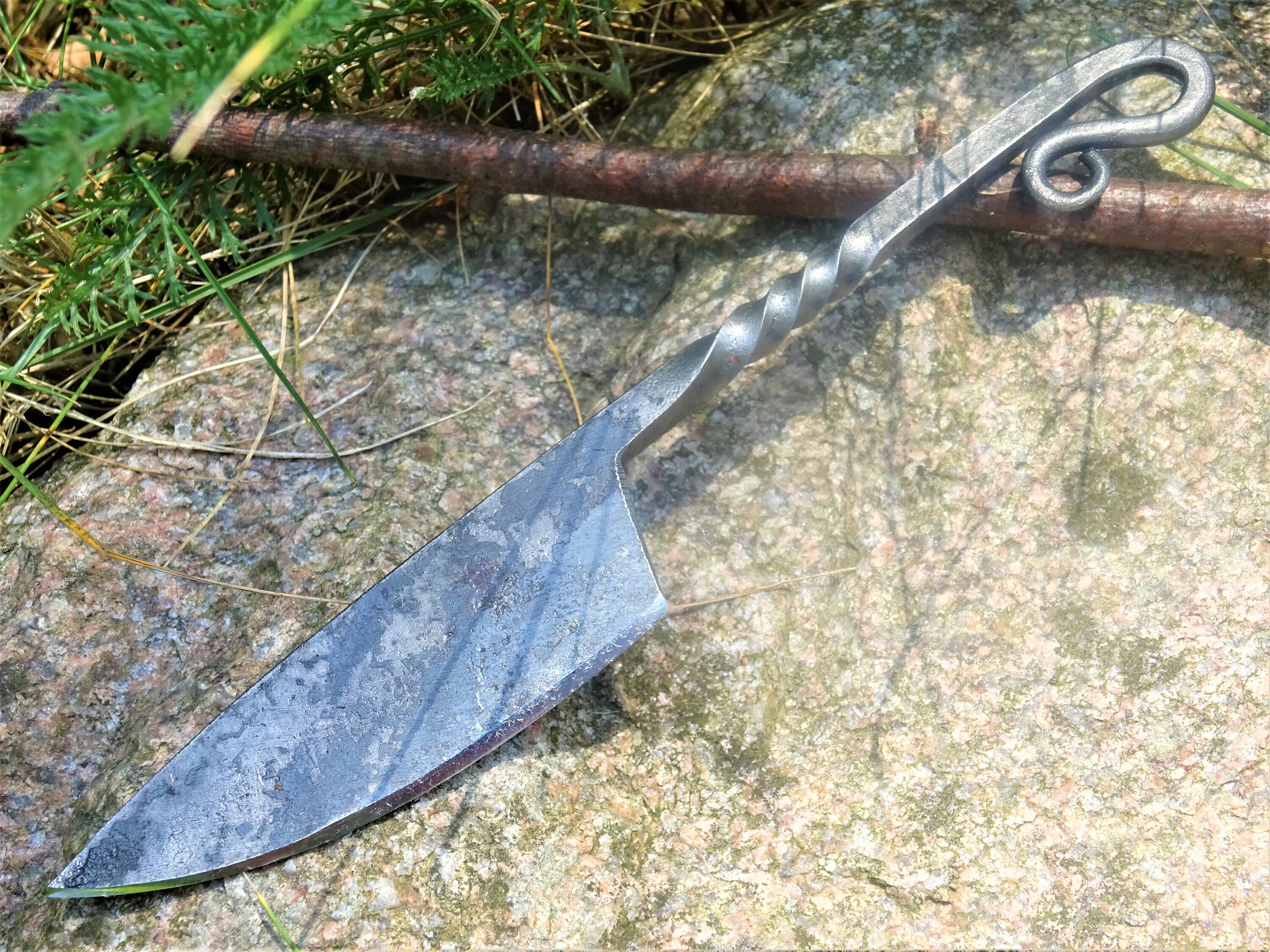 Mittelalter-Messer Wikingermesser Carbonstahl Handgeschmiedet - mit ...