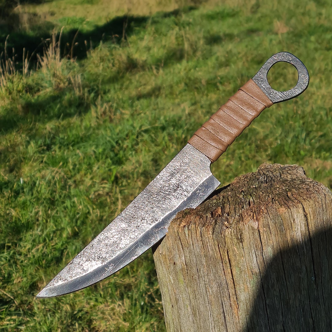 Sax Knife Celtic Large Sax Medieval Sax Knife Steel Hand-forged Viking ...