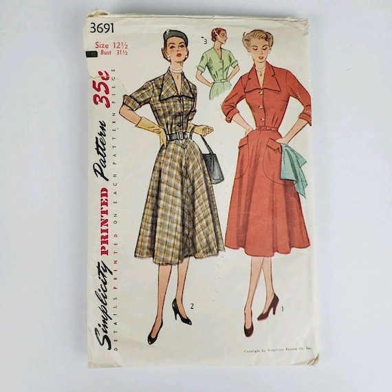 Kits & How To Sewing size 14 Vintage Simplicity Sewing Pattern Style ...