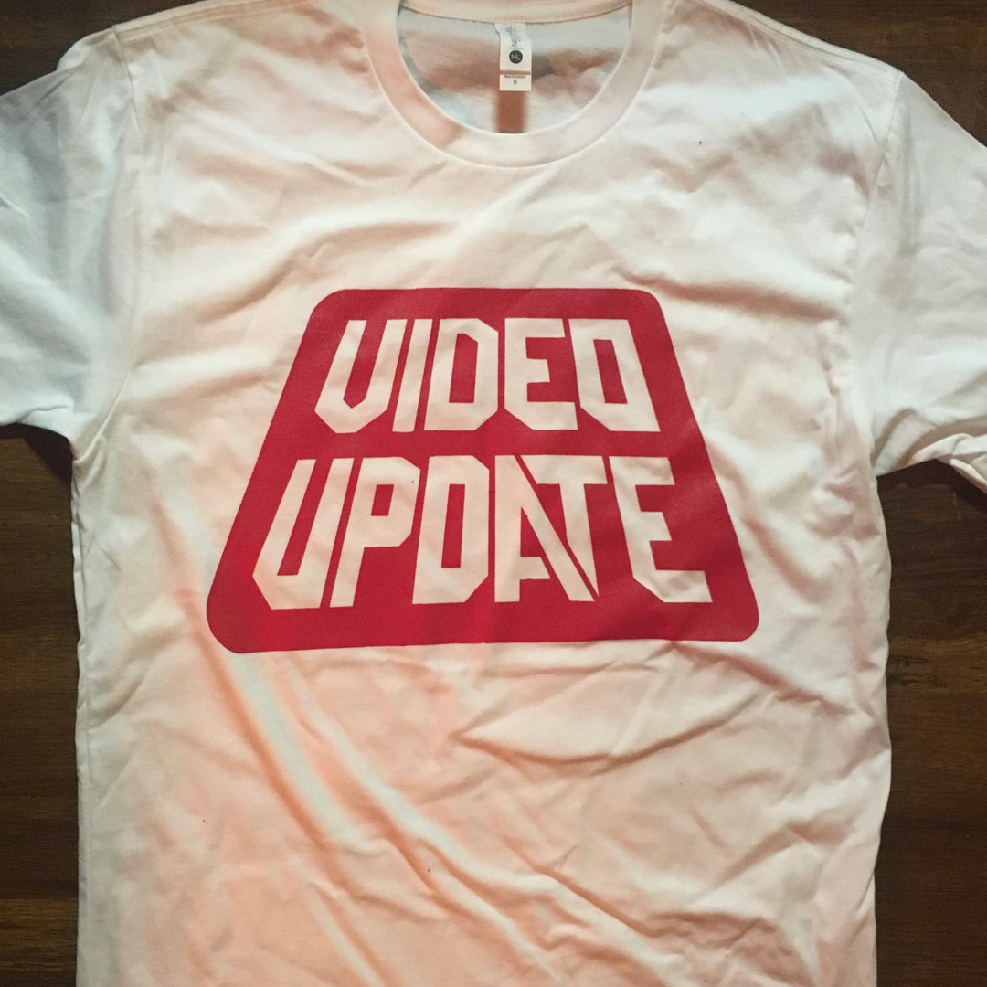 VIDEO UPDATE Shirt White Vhs Video Store Memorabilia 80s 90s ...
