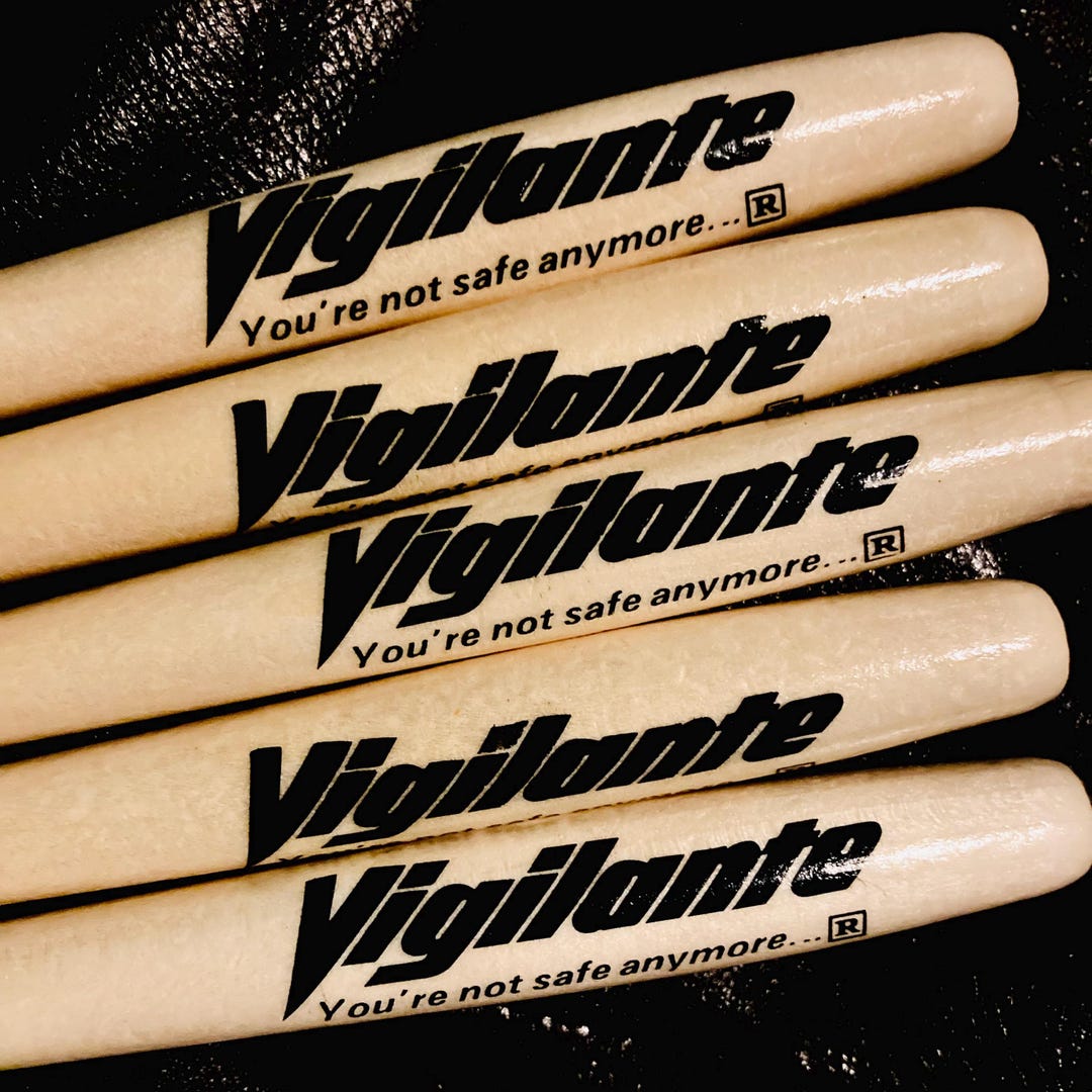 VIGILANTE Baseball Bat Pen Movie Cult Action 80s Film Memorabilia Fred ...