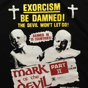 MARK of the DEVIL Part 2 Shirt Horror Exploitation Sleaze Movie Cult ...
