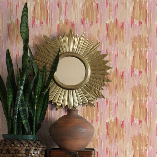 Modern Abstract Removable Wallpaper Reusable Colorful Fabric | Etsy