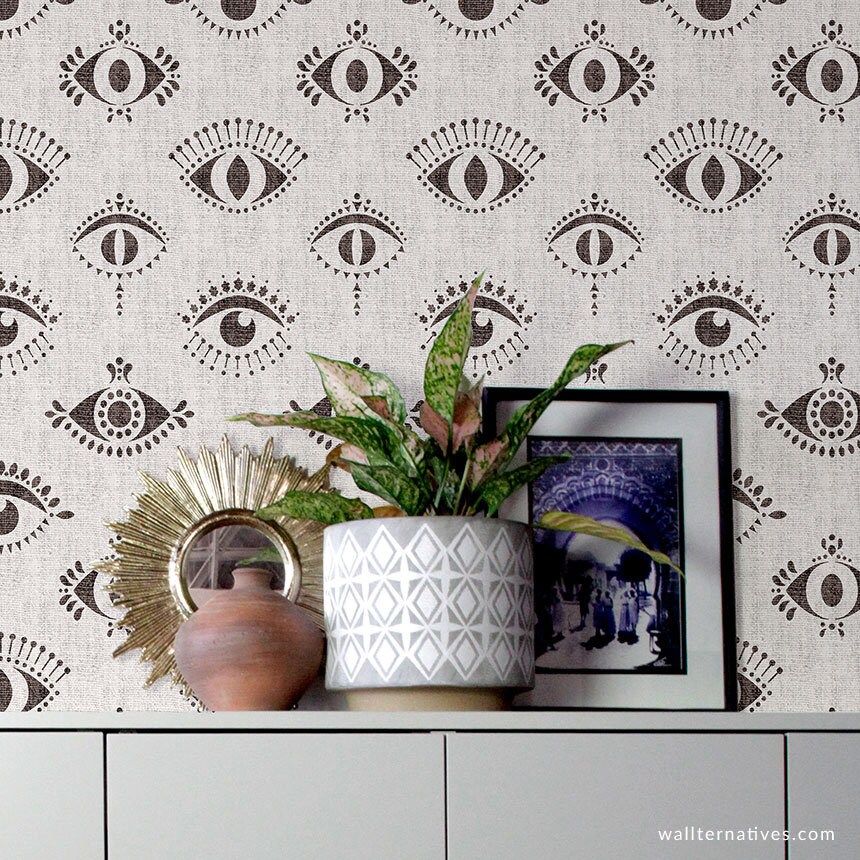 Protective Eyes Wallpaper Evil Eye Wall Art Design All - Etsy