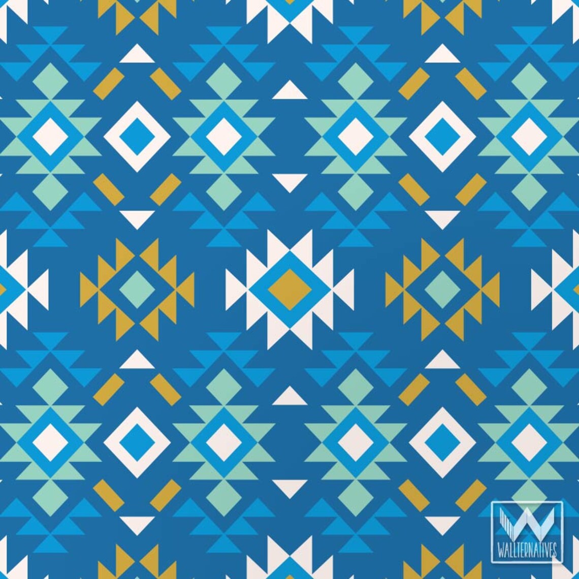 Aztec Wall Pattern Modern Wallpaper Removable Reusable - Etsy