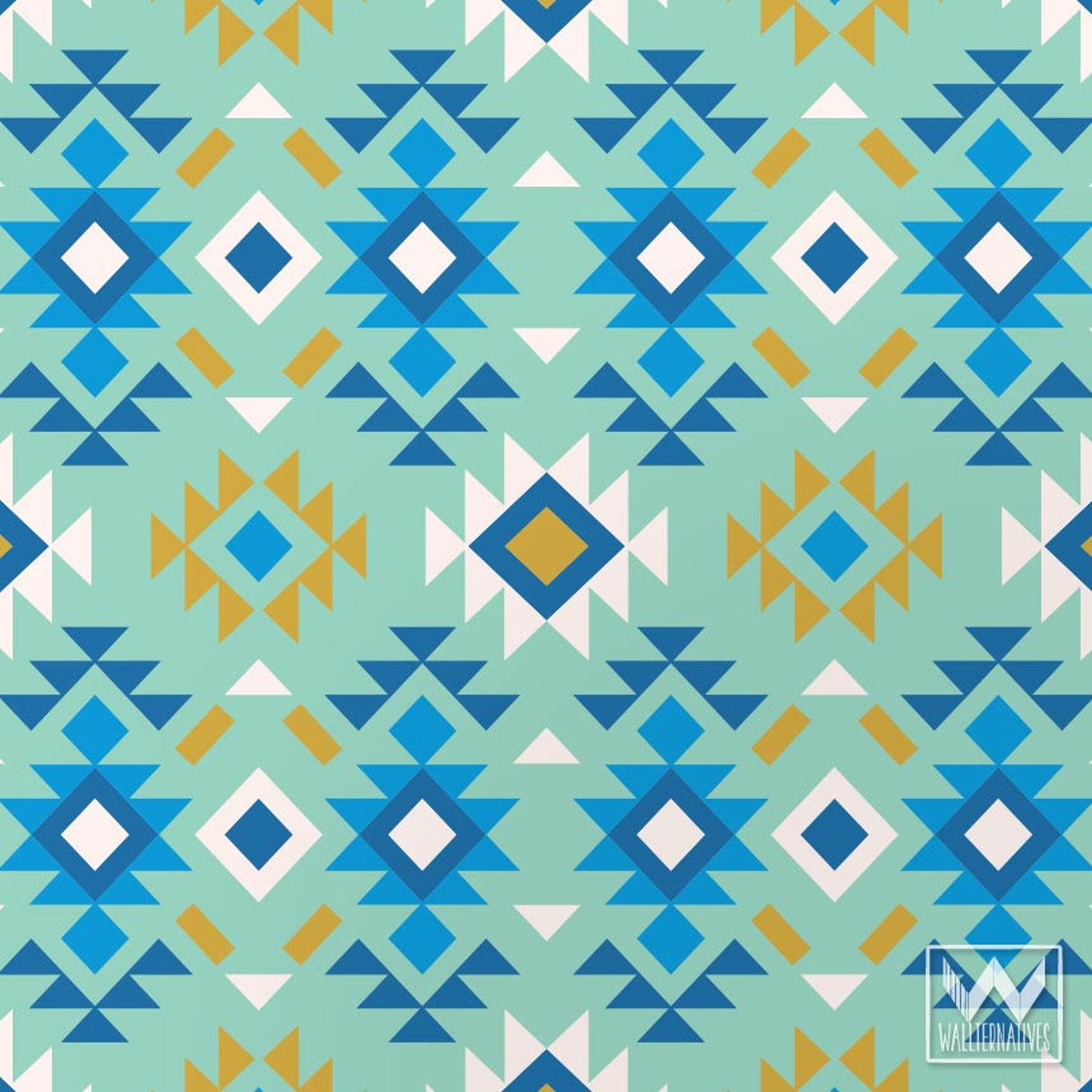 Aztec Wall Pattern Modern Wallpaper Removable Reusable - Etsy