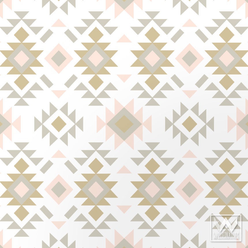 Pastel Aztec Pattern Wallpaper