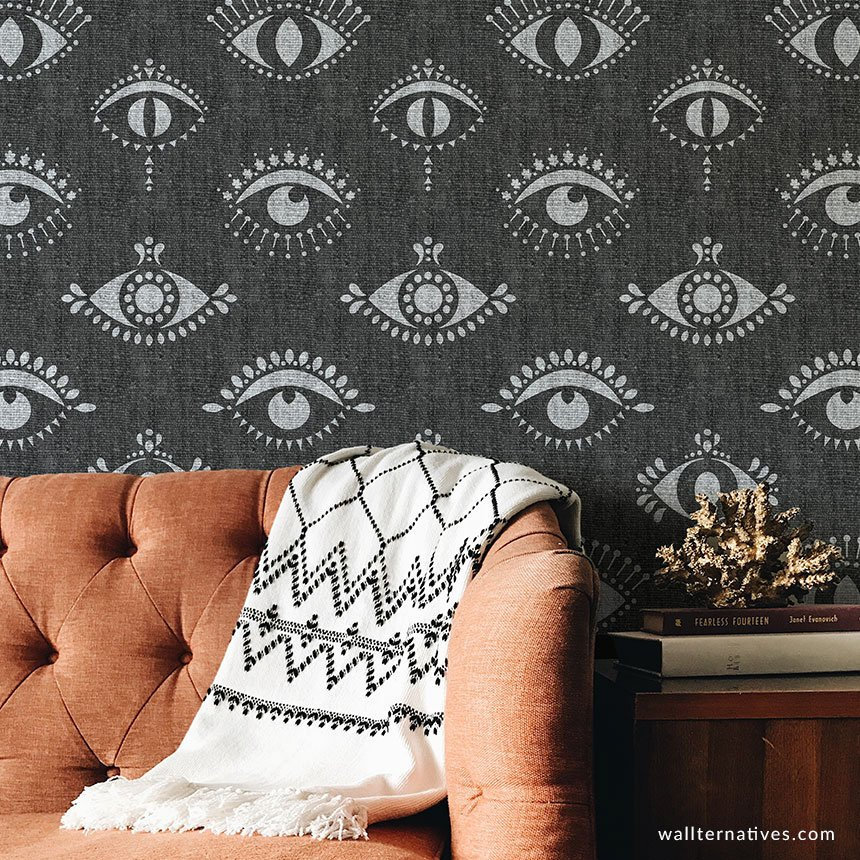 Protective Eyes Wallpaper Evil Eye Wall Art Design All - Etsy
