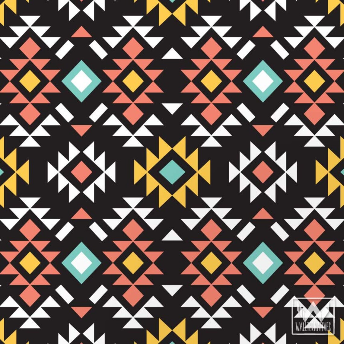 Aztec Wall Pattern Modern Wallpaper Removable Reusable - Etsy