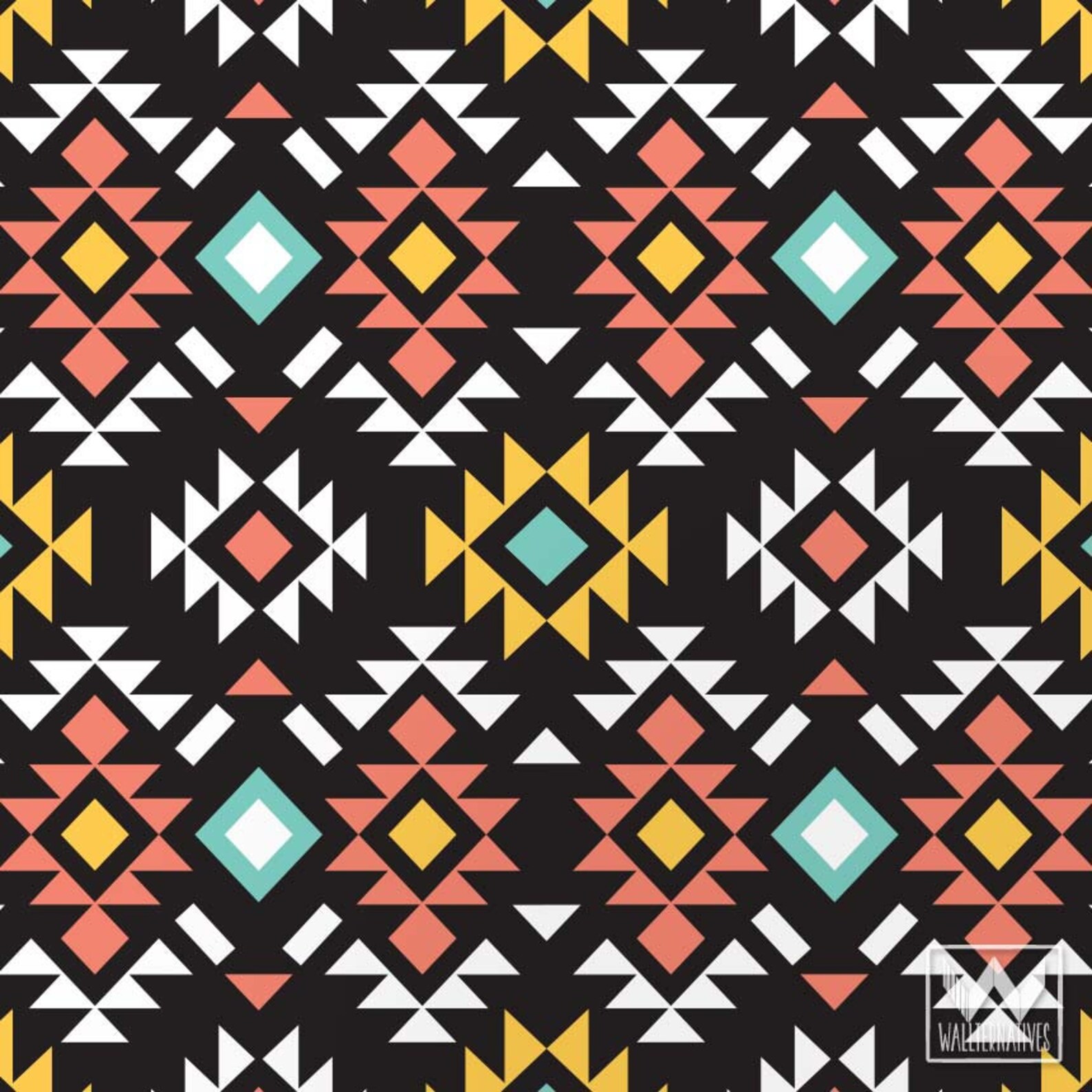 Aztec Wall Pattern Modern Wallpaper Removable, Reusable, Repositionable ...