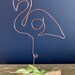 Pink Flamingo Wire Art Sculpture on Driftwood - Etsy