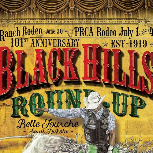 101st Black Hills Round-up Rodeo Poster - Etsy