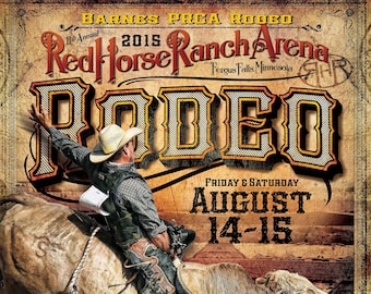 2013 Red Horse Ranch Rodeo Poster | Etsy