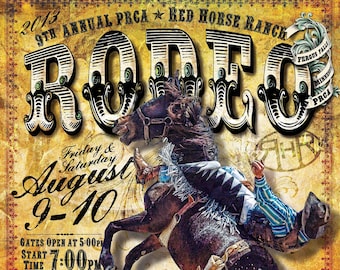 2015 Red Horse Ranch Rodeo Poster | Etsy