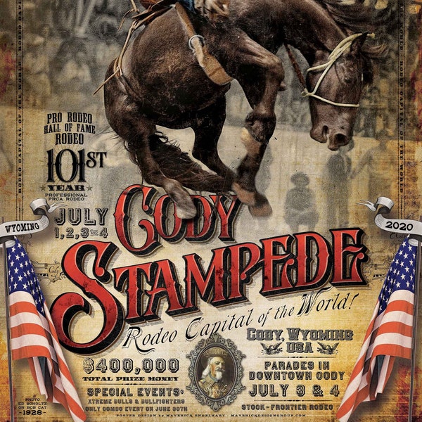 Vintage Rodeo Poster - Etsy