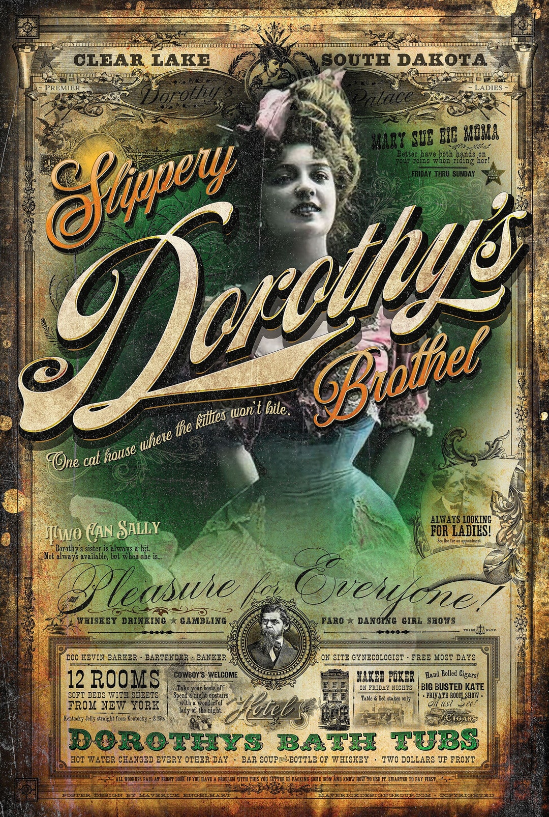 Slippery Dorothy's Brothel Poster - Etsy
