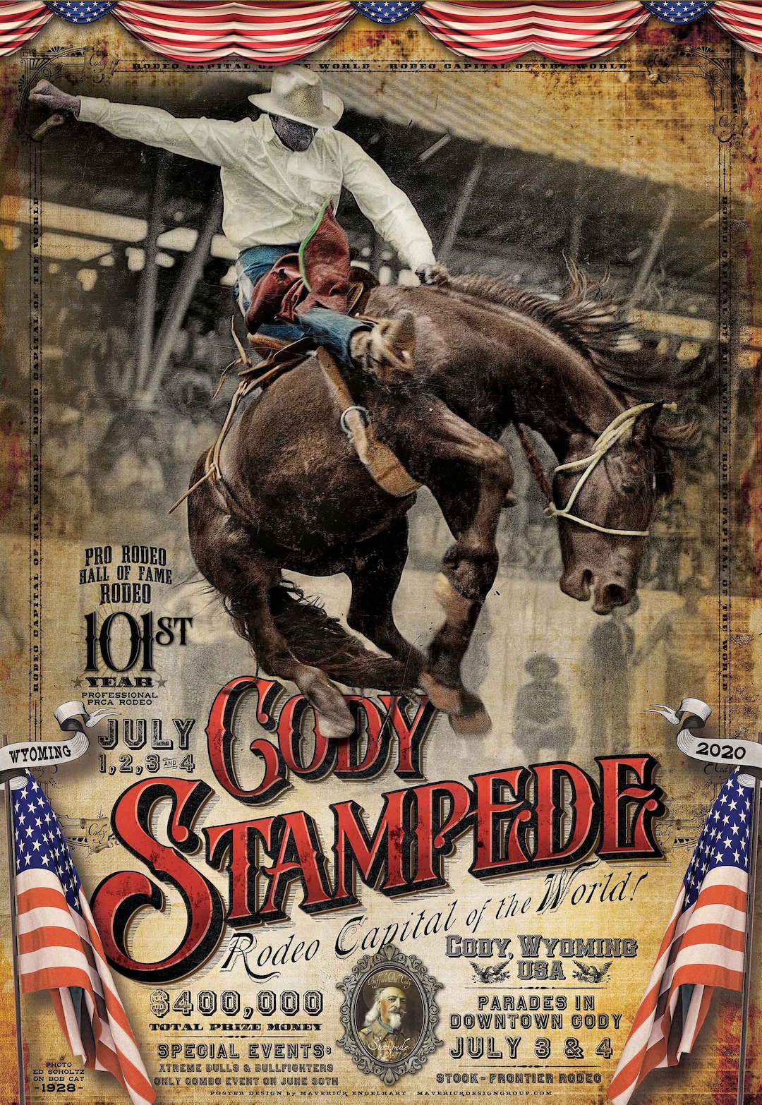 2020 Cody Stampede Rodeo Poster 22"x32" - Etsy