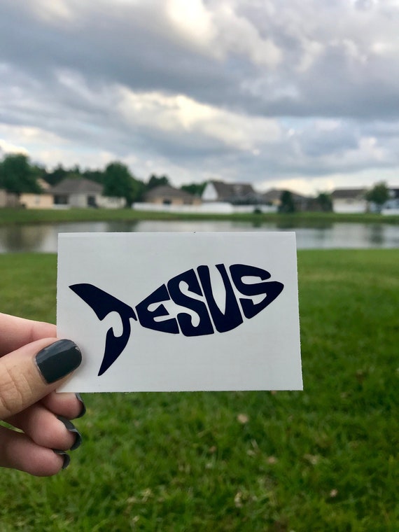 Jesus Fish Decal Nautical Jesus Decal Fish Decal Fish - Etsy