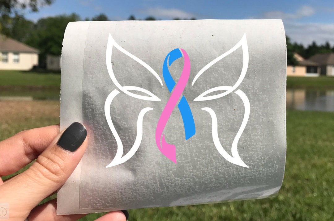 Pregnancy and Infant Loss Awareness Ribbon Butterfly, Angel Wings ...