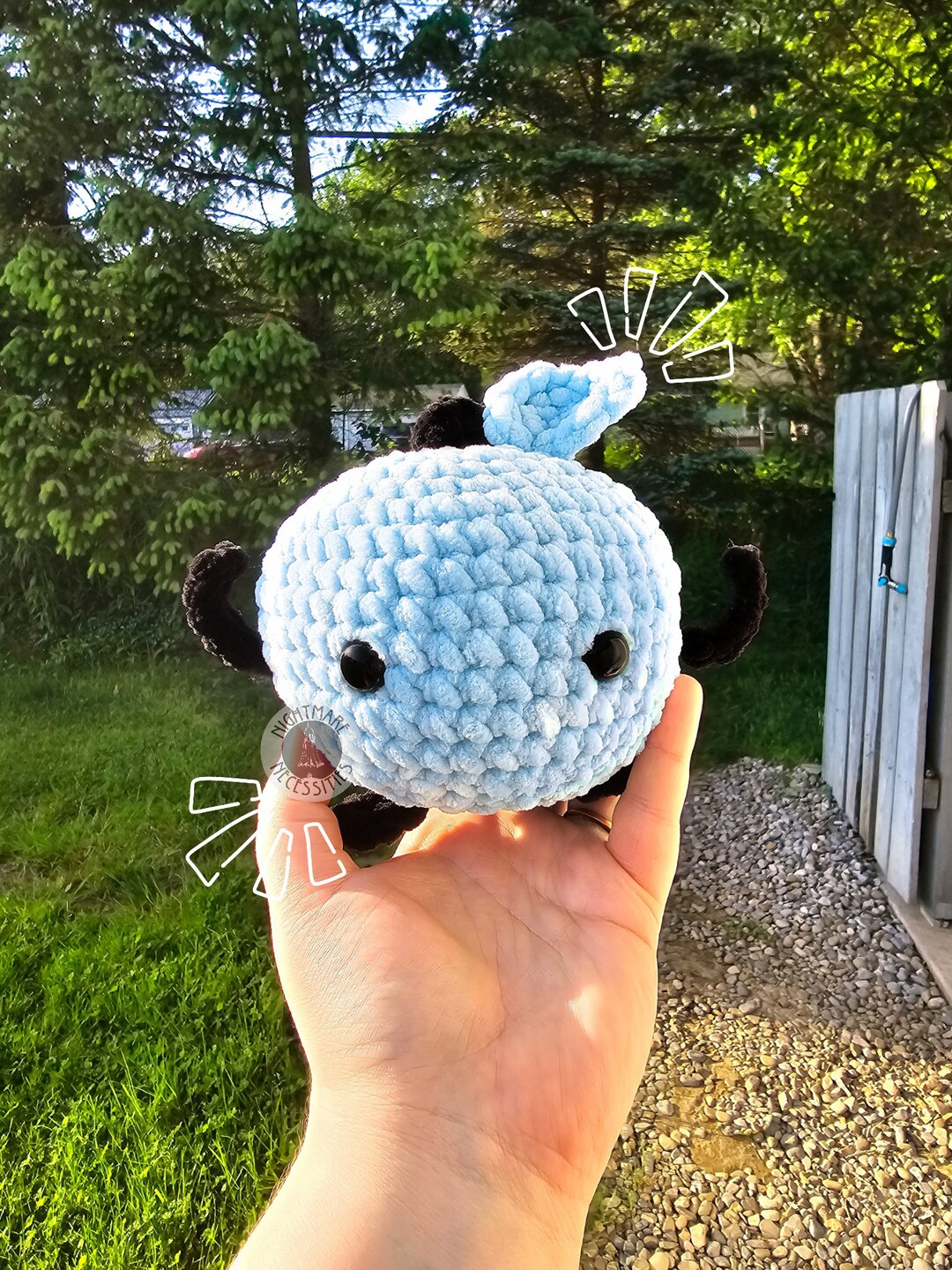 Junimo Blue Plushie, Crochet, Amigurumi - Etsy