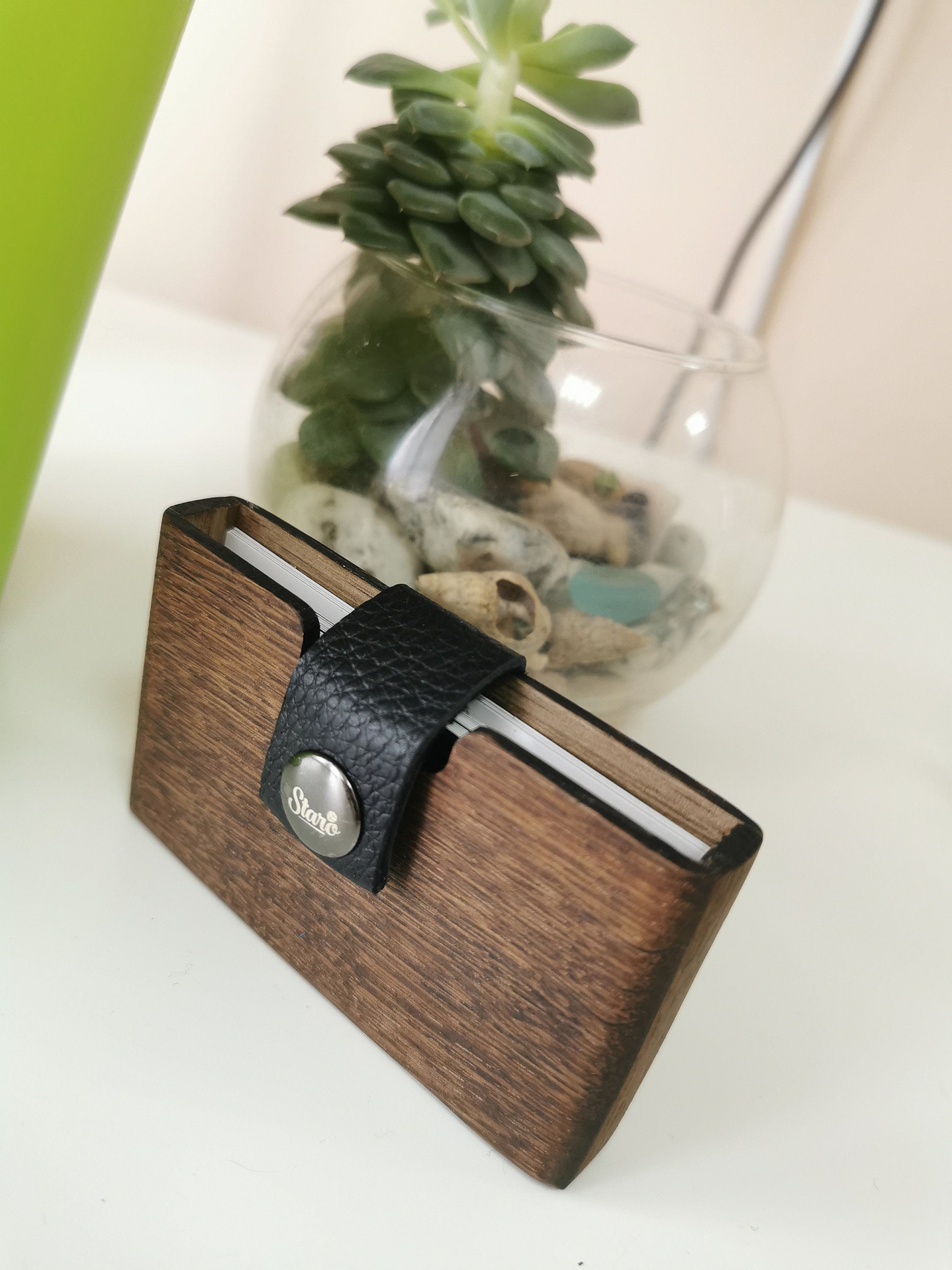 Wooden Card Wallet Card Case Wood Cardholder Personalized Credit Card ...