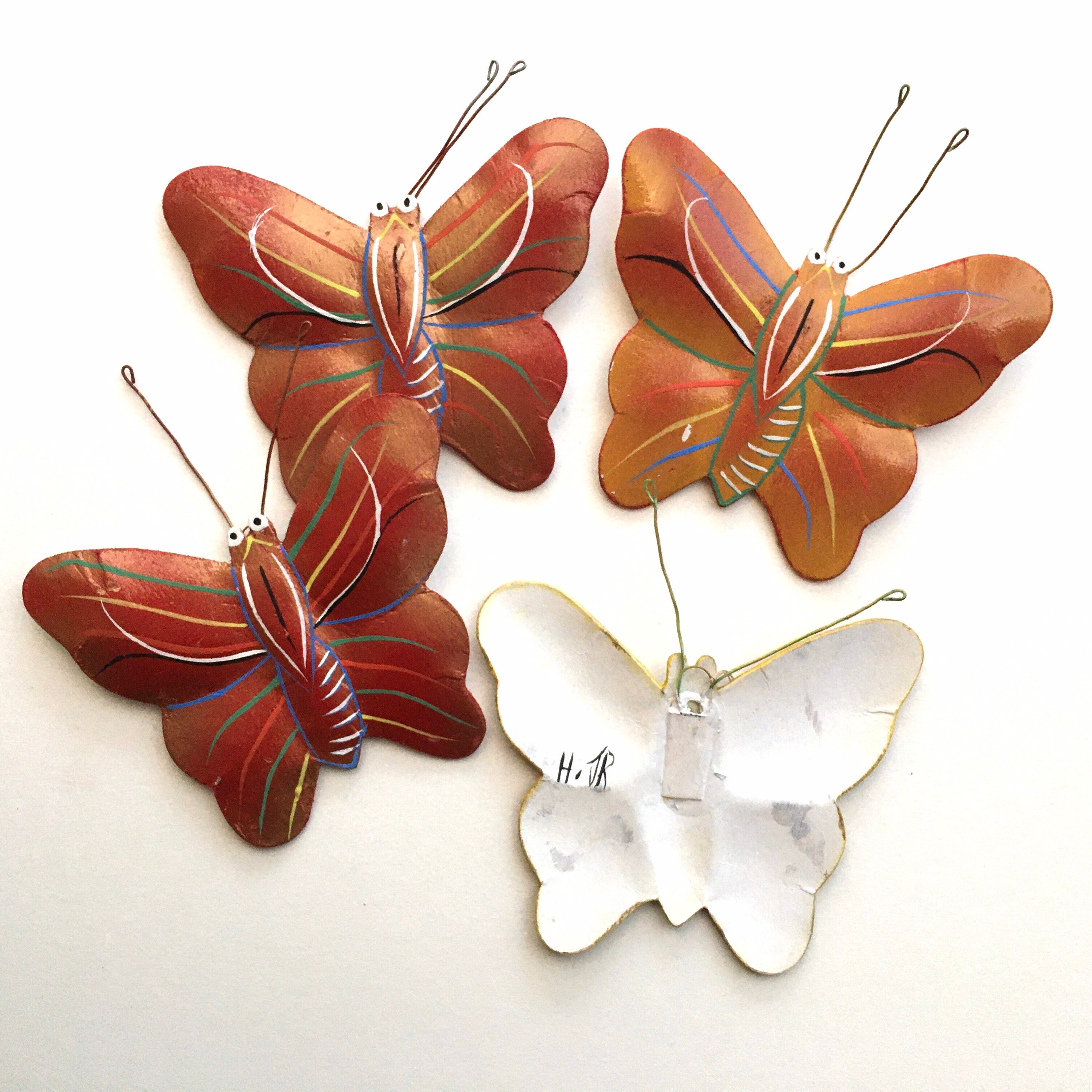 Handmade Haitian Papier Mache Butterflies Wall Decor Haiti Hand Made ...