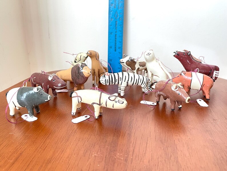 Folk Art Hand Carved Wood Animal Haiti Painted Figurine Haitian ...