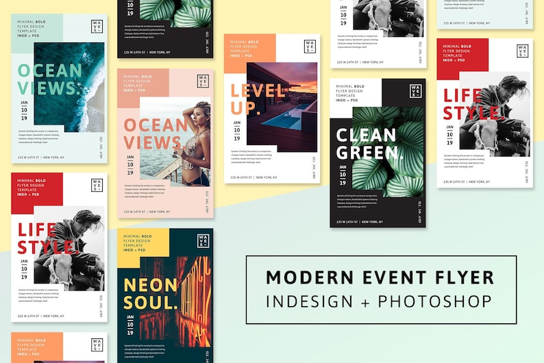 Super Modern Event Poster / Flyer - Indesign + Photoshop Files - Fully ...