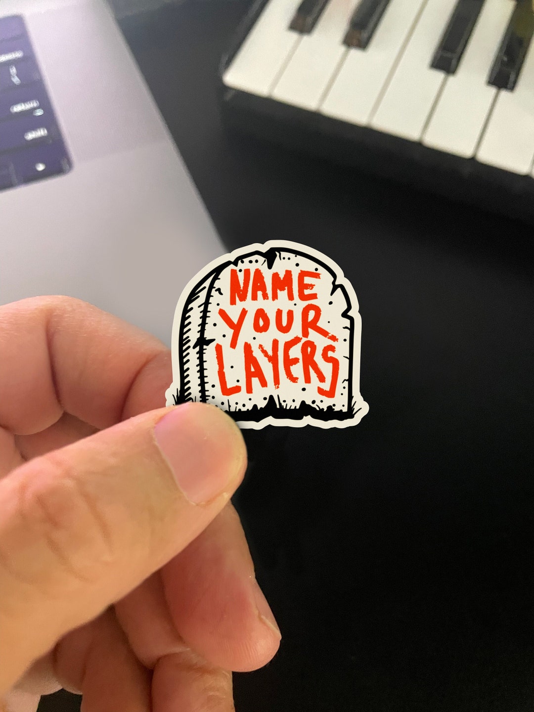 Name Your Layers Grave Sticker Graphic Designer Sticker Kiss-cut Vinyl ...
