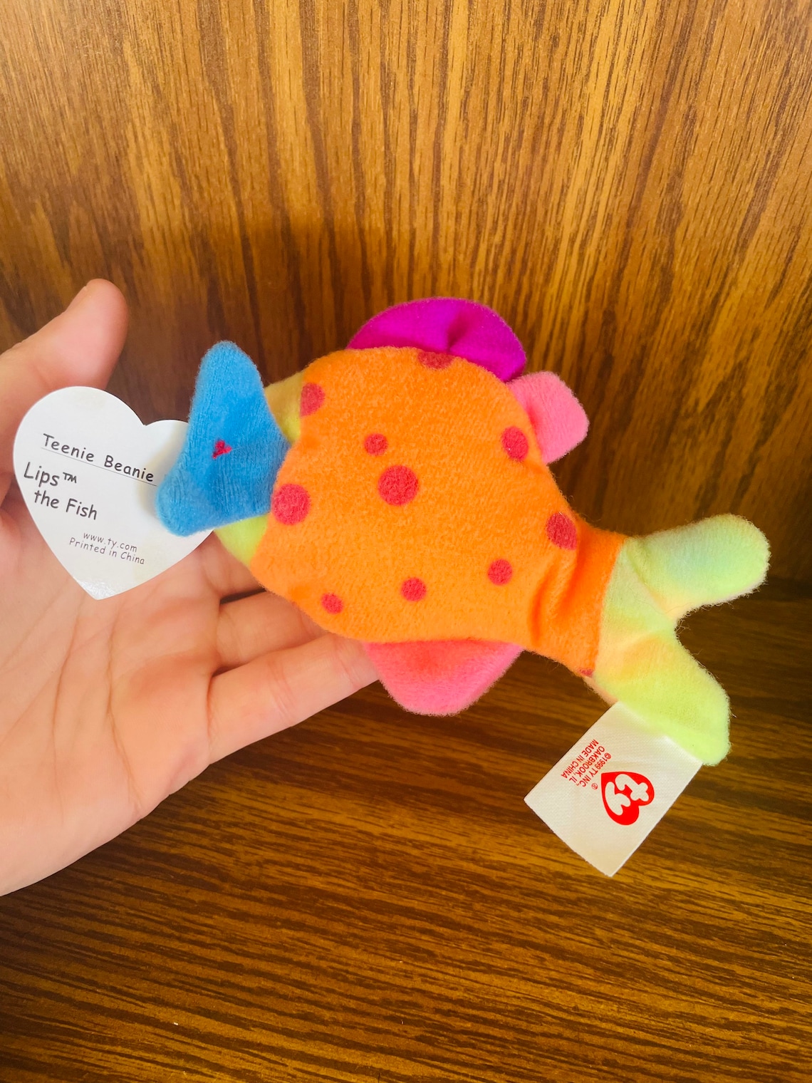 90s Teenie Beanie Baby Lips the Fish - Etsy