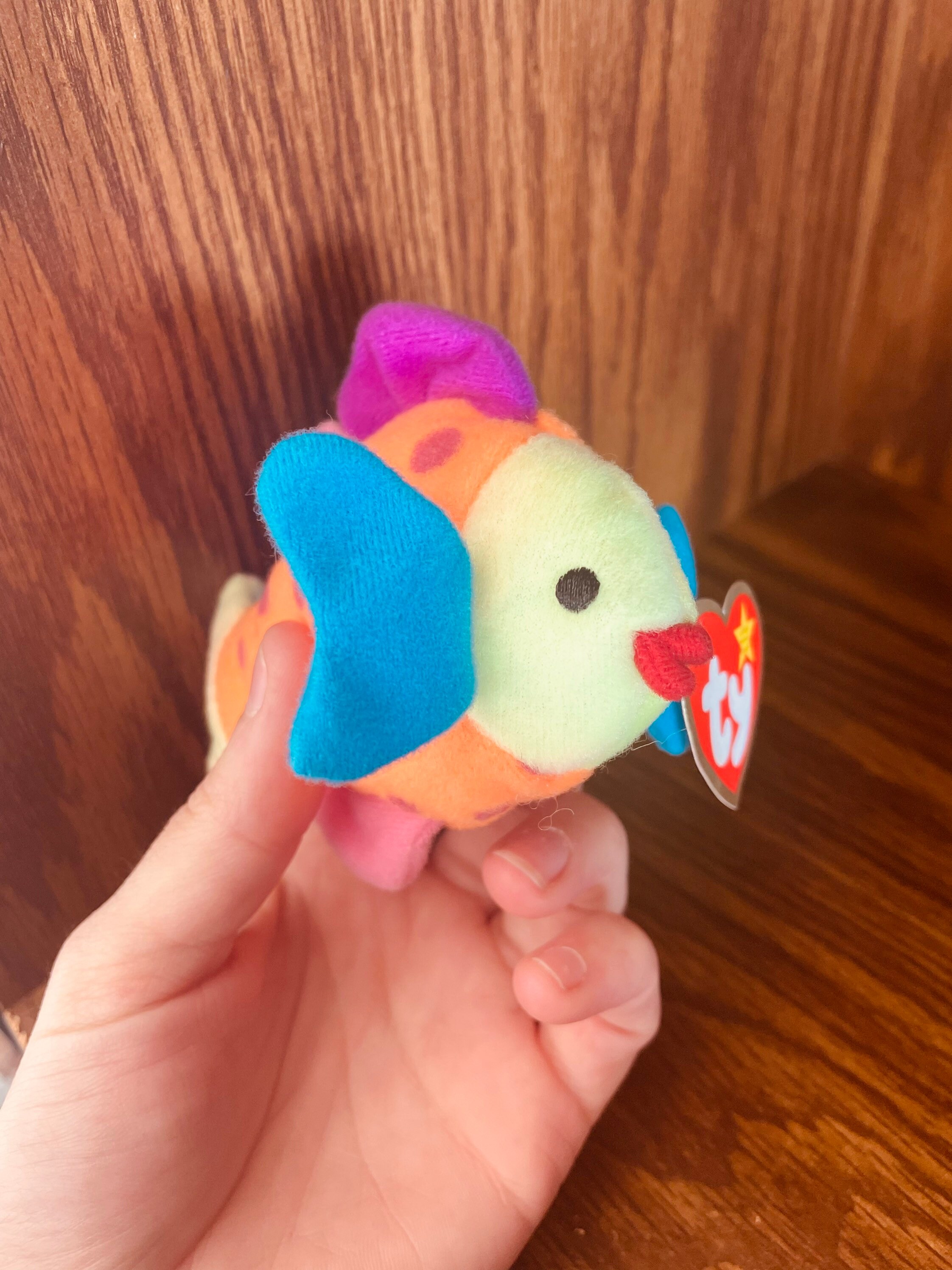 90s Teenie Beanie Baby Lips the Fish - Etsy