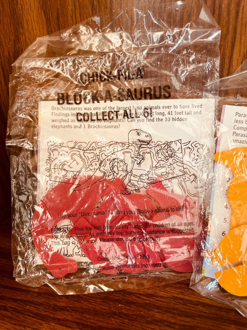 93 Chick-fil-a Block A Saurus Toy Set - Etsy
