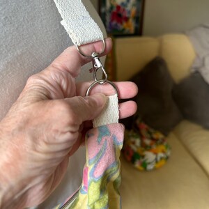 Floral Velvet Vintage Fabric Sling Bag Shoulder Bag Handmade Crescent ...