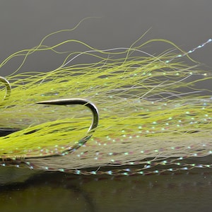 6ct Chartreuse & White Clouser Minnow Flies Mustad - Etsy