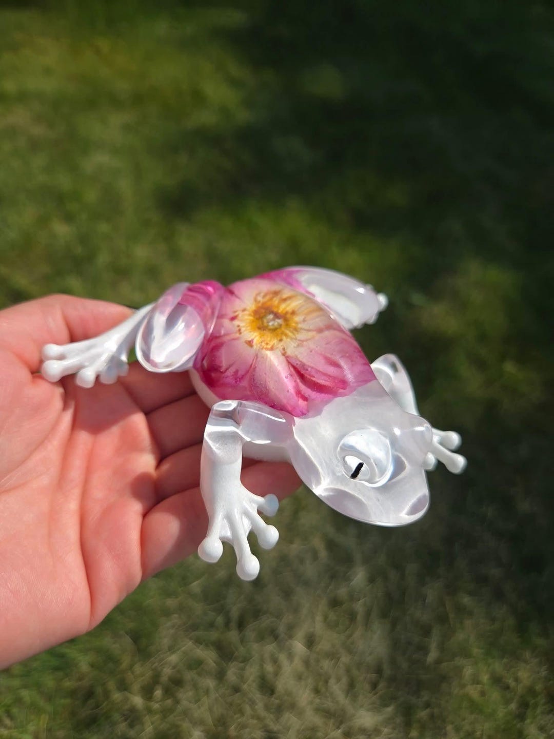 Floral Rose Frog Figurine - Boho - Home Decor - Adult Decor - Statue ...
