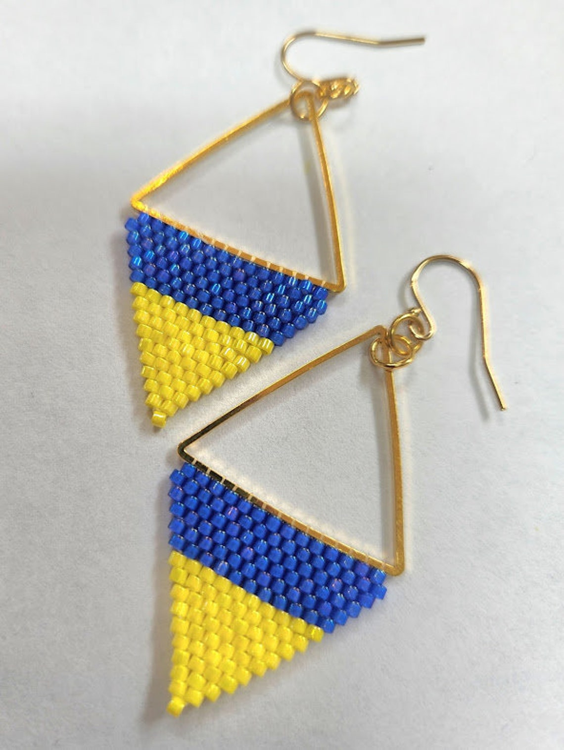 Ukraine Earrings/step-by-step Beading Pattern / Tutorial / Pdf Beading ...