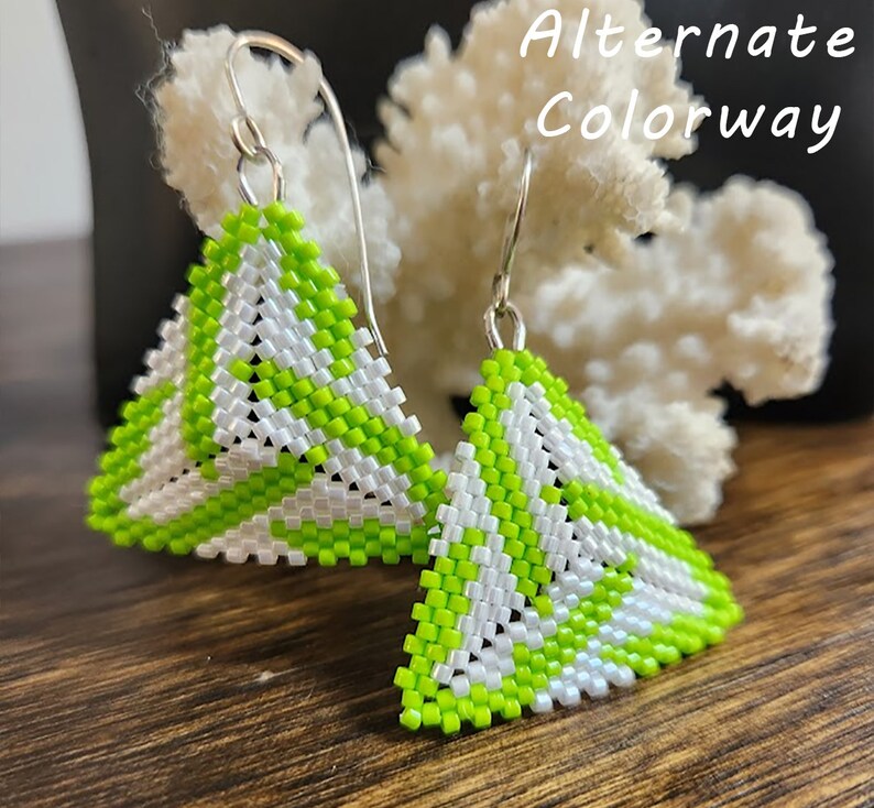 Copper/turquoise Arrows Earrings/step-by-step Beading Pattern / Tutorial / Pdf Beading Pattern ...