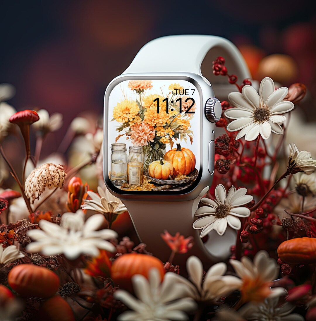 Autumn Apple Smart Watch Face Bundle Thanksgiving Wallpaper Set for ...