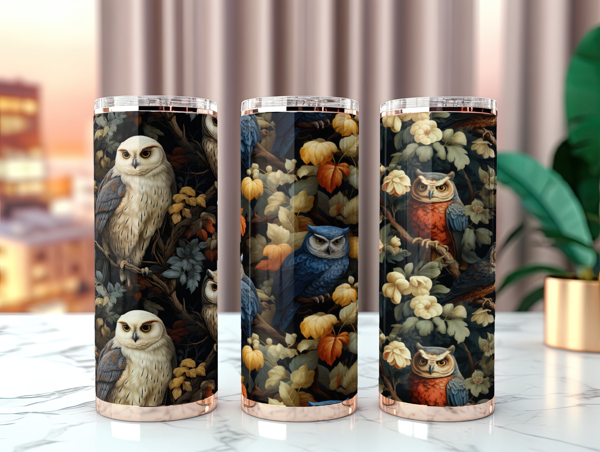 Vintage Owls Inspired Seamless Wallpaper Digital Print for a Whimsical ...