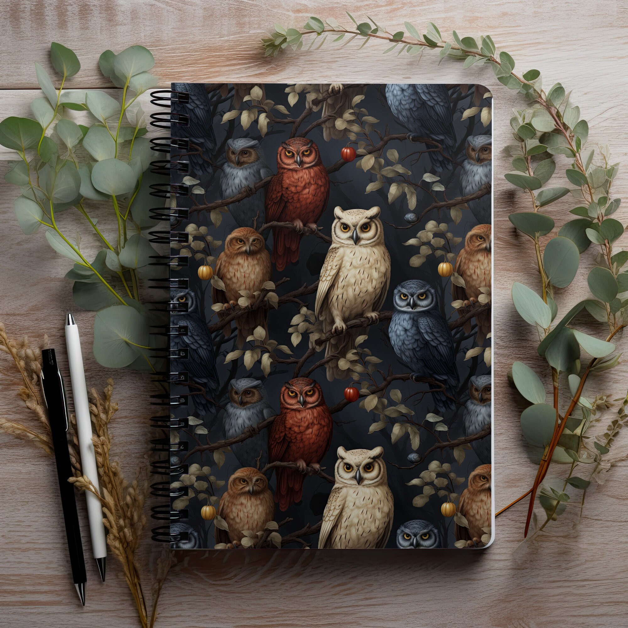 Vintage Owls Inspired Seamless Wallpaper Digital Print for a Whimsical ...