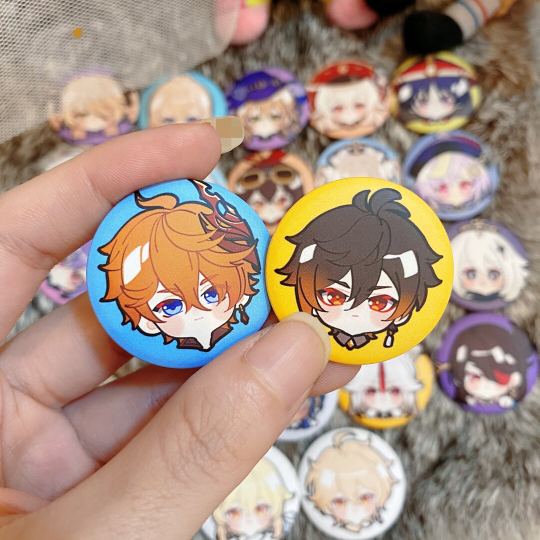 Combo 3pcs Genshin Impact Mini Buttons/pin 22 Character - Etsy