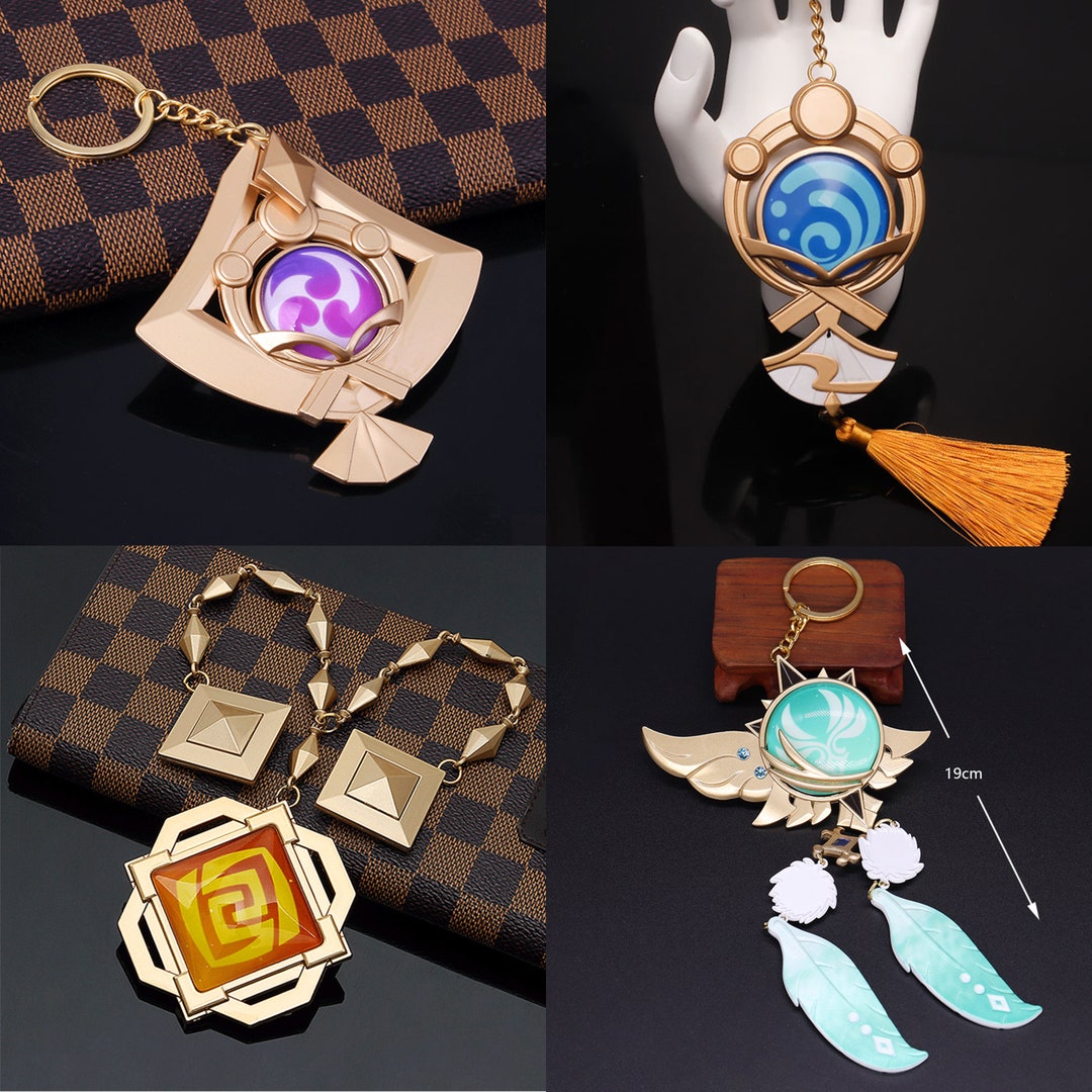 Keychain Vision Character Genshin Impact Scale 1:1 10 Sample - Etsy