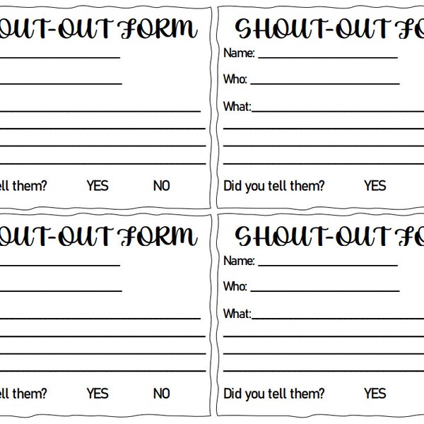 Shout Out Cards - Etsy