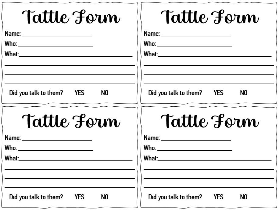 Bundle: Tattle and Shout-out Forms - Etsy