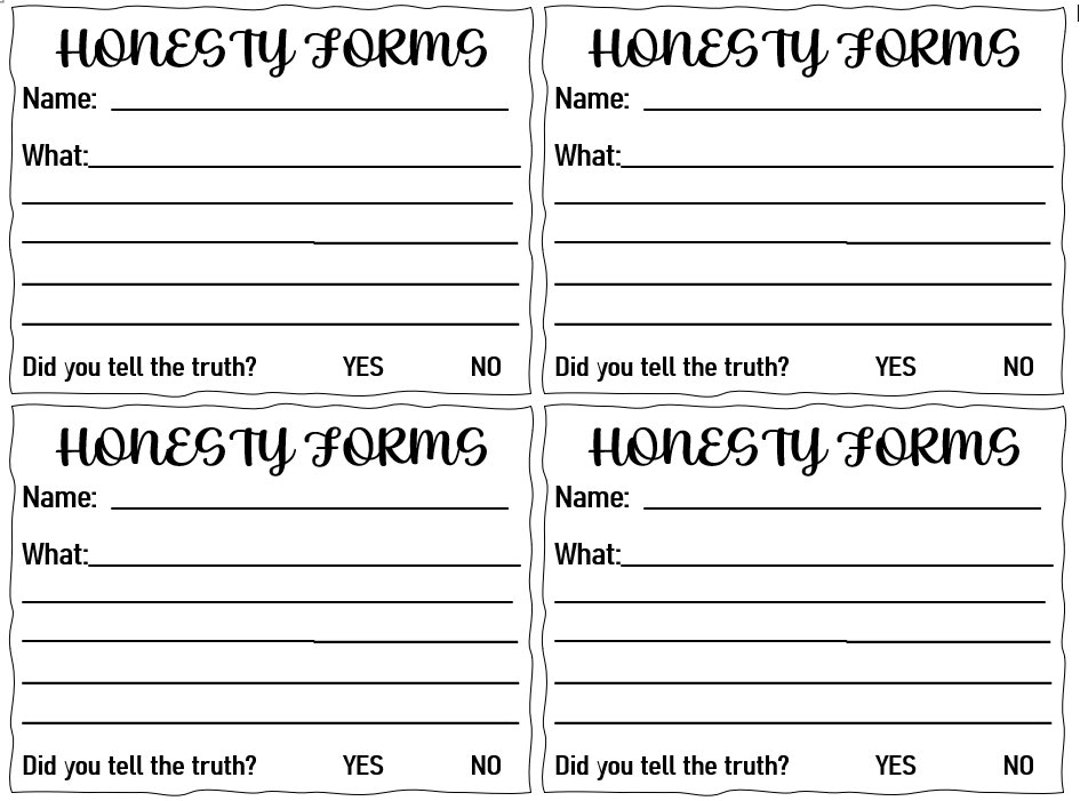 Honesty Forms - Etsy