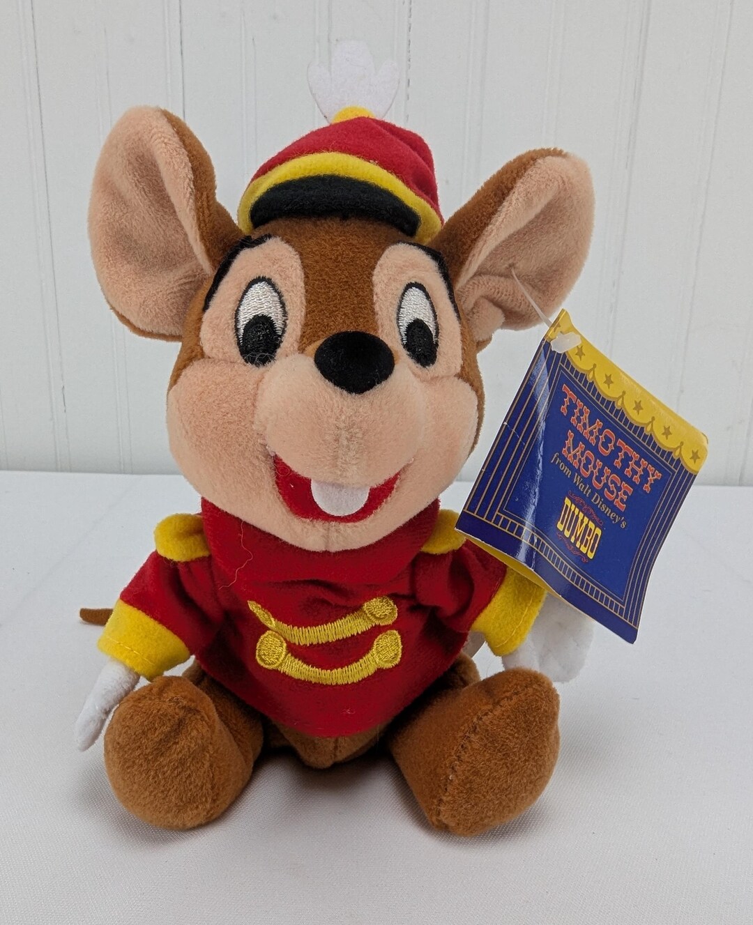 Vintage Disney Dumbo Timothy Mouse Plush 7" Stuffed Animal 1998 Tags ...
