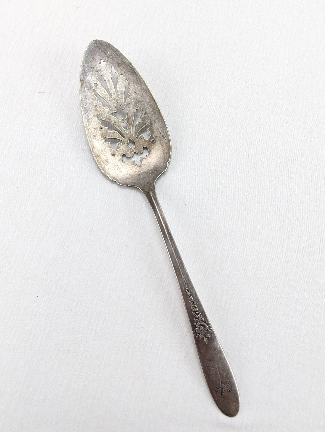 Vintage Carlton Silverplate Pie Server 9.5" Floral Handle Serving ...