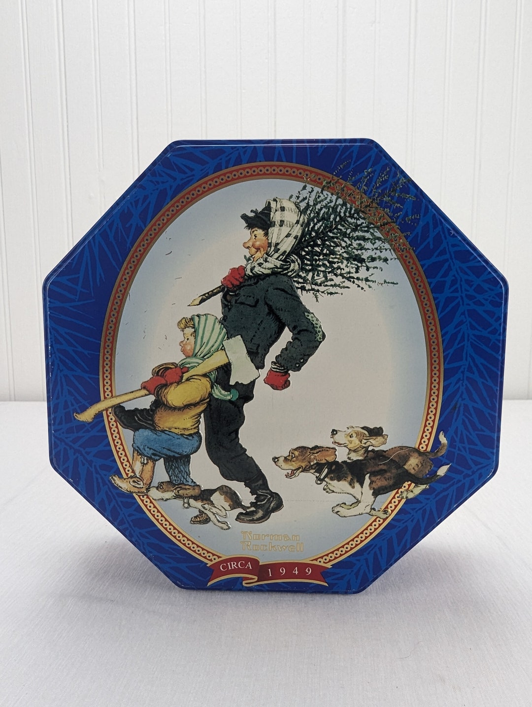 Vintage Norman Rockwell Circa 1949 Snickers Metal Tin 1997 Limited ...