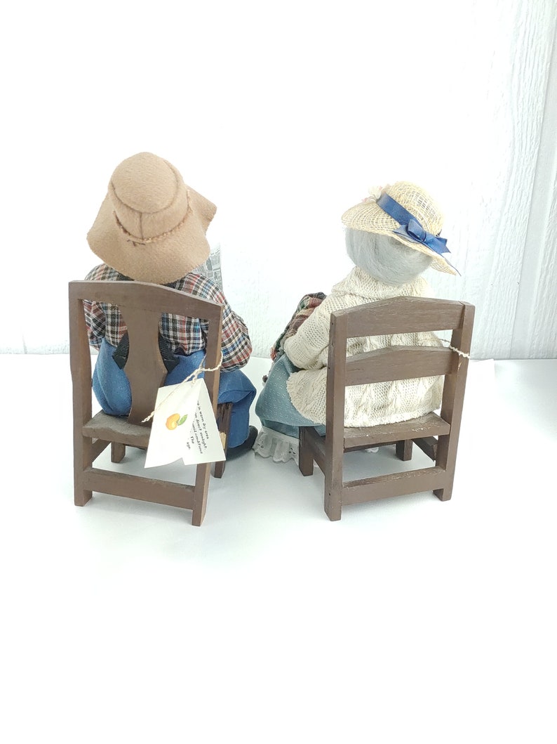 Authentic Handcrafted Apple Head Dolls Grandpa and Grandma Set | Etsy